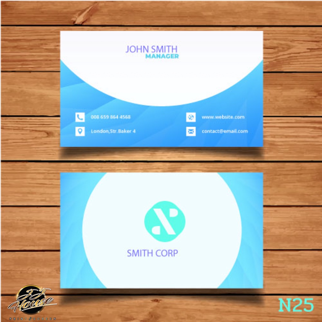 นามบัตรกระดาษอาร์ตการ์ดมัน/ด้าน 250/300 แกรม (100ใบ) N25-N28 | Shopee ...