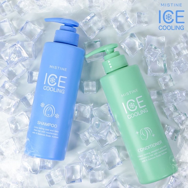 ☃️แชมพูและครีมนวดผม มิสทีน ไอซ์ คูลลิ่ง Mistine Ice Cooling Shampoo and ...