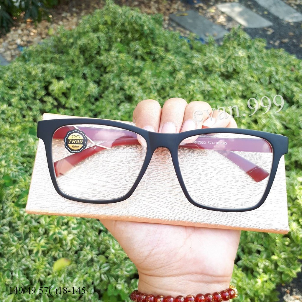 แว่นตาTR90 รุ่น17003 โอเวอร์ไซส์ (หน้ากว้าง) น้ำหนักเบา ยืดหยุ่น สั่งตัดเลนส์ได้ HMC/BLUE/AUTO ...