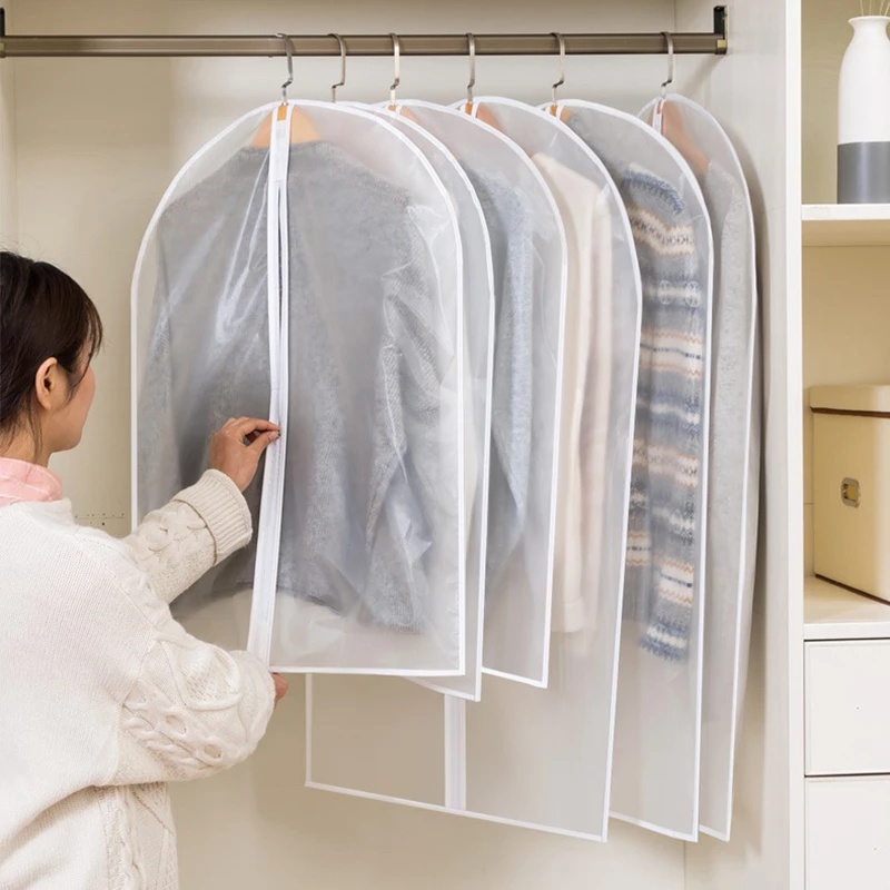 [ Translucent garment bag covers ][ clothes with zipper clothes ...