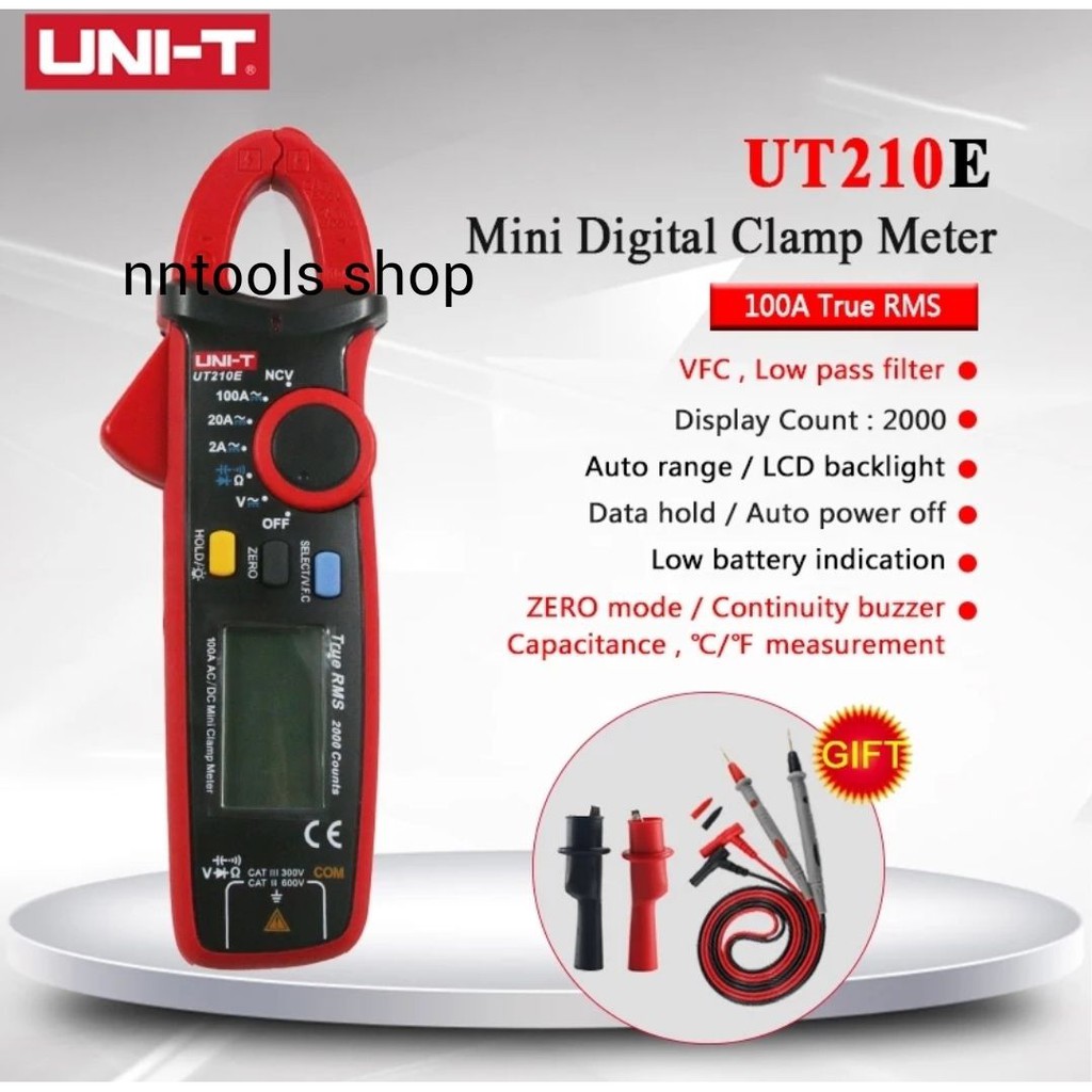 UNI-T UT210Eวัดไฟดิจิตอล Mini Digital Clamp Meter แคลมป์มิเตอร์ วัด ...