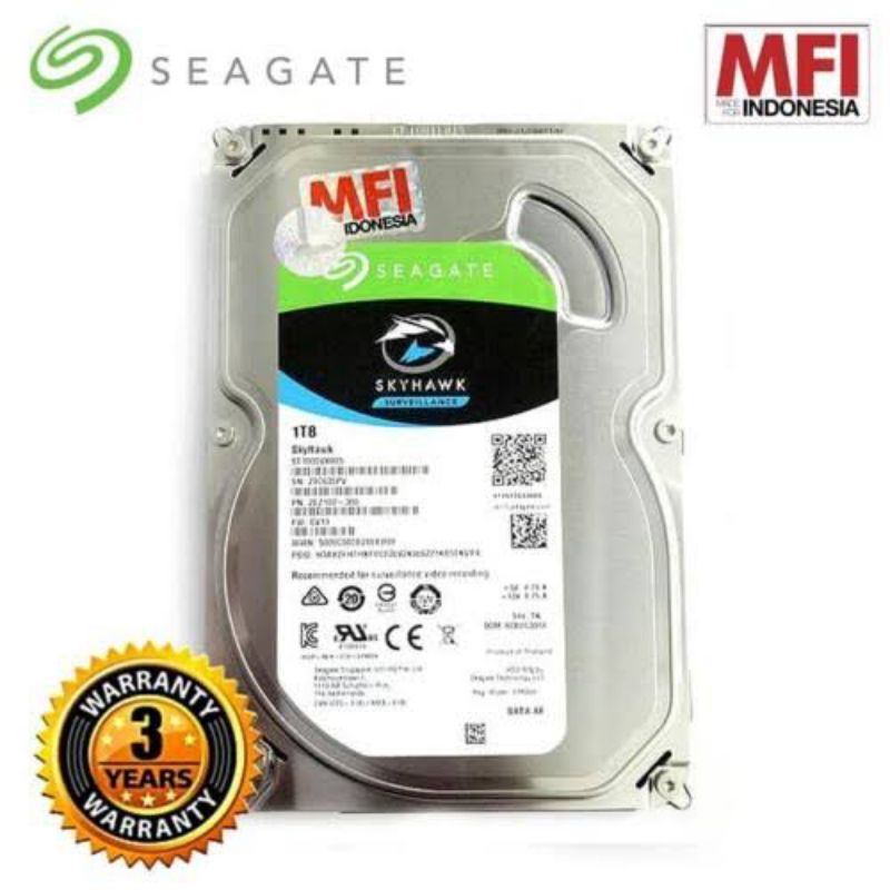 ฮาร์ดดิสก์ภายใน Seagate Skyhawk MFI รับประกัน 3 ปี 1tb | Shopee Thailand
