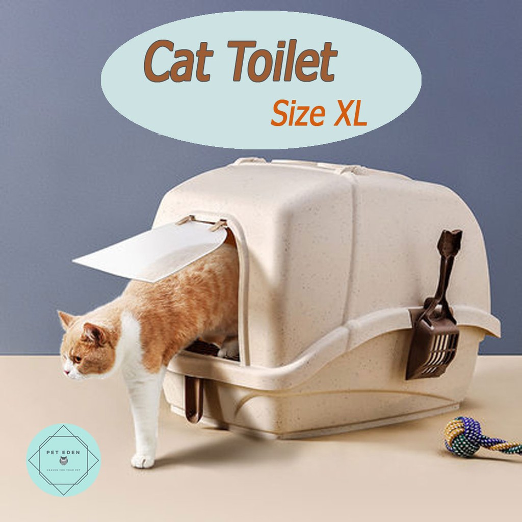Pet Eden Cat Toilet ห้องน้ำแมว แมวกลาง-ใหญ่ แถมฟรีที่ตักทราย ขนาด ...