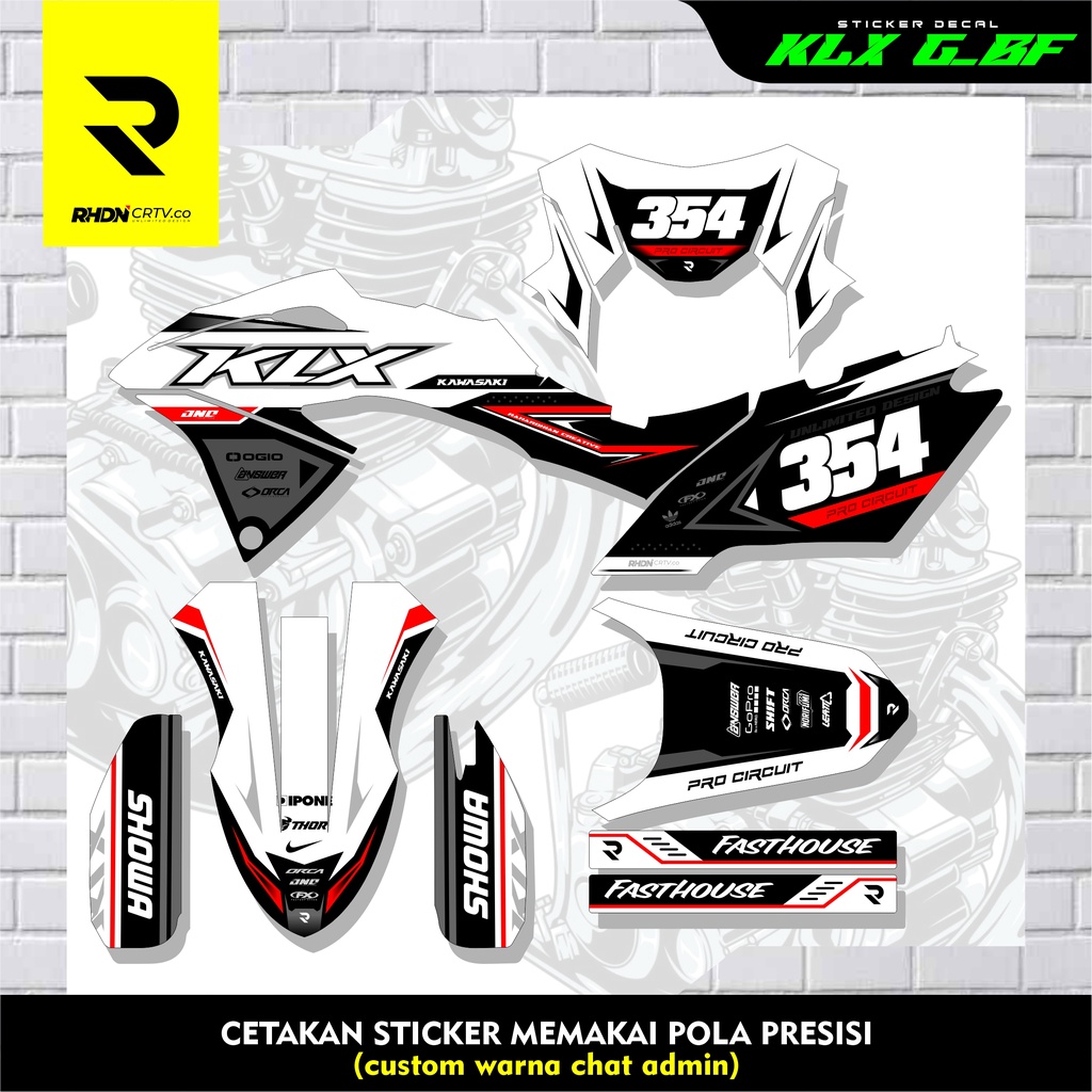 สติกเกอร์รูปลอก KLX BF - STICKER KLX BF - STRIPING KLX BF - STICKER ...