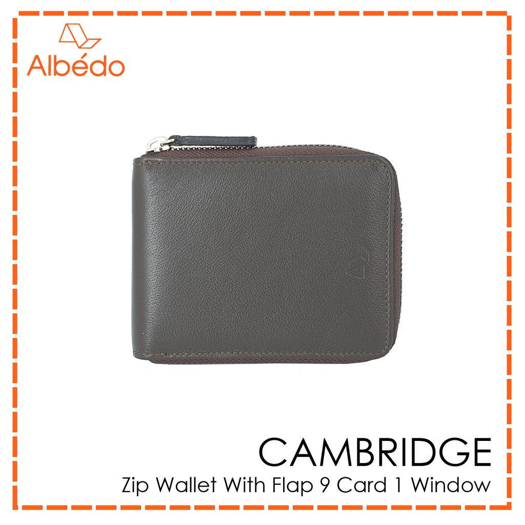 [Albedo] CAMBRIDGE ZIP WALLET WITH FLAP 9 CARD 1 WINDOW กระเป๋าสตางค์ ...