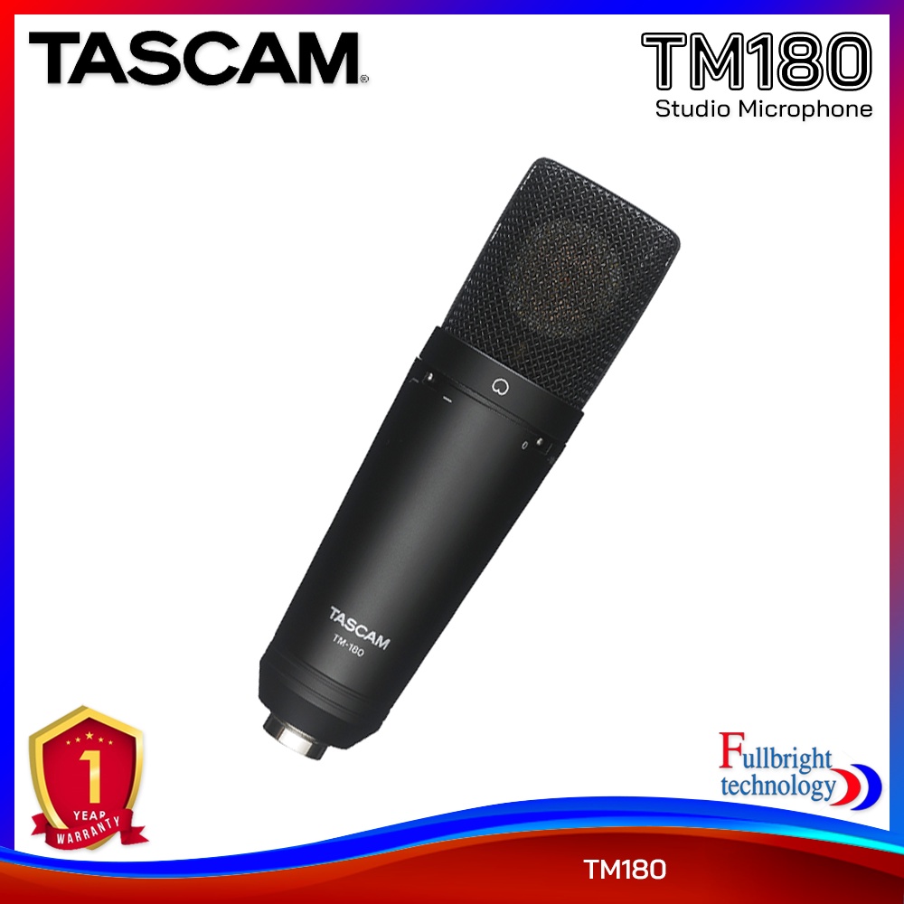Tascam TM-180 Studio Microphone ไมโครโฟนบันทึกเสียง ชนิดคอนเดนเซอร์ รับประกันศูนย์ไทย 1 ปี ...