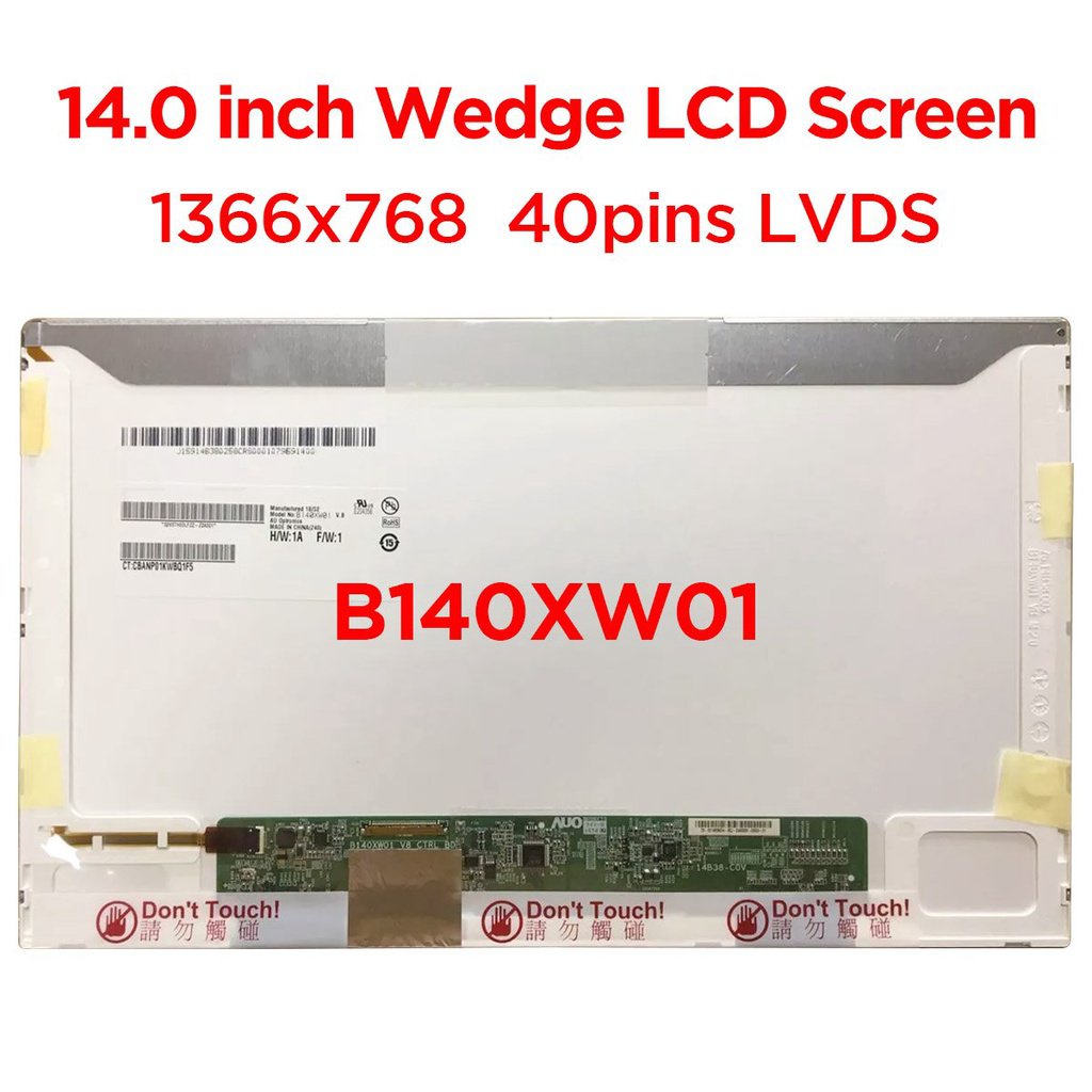 14.0 "แล็ปท็อปหน้าจอ LCD B140XW01 V9 B140XW01 V8 N140B6-L02 LP140WH4-TLA1 LTN140AT01 M140NWR1 ...