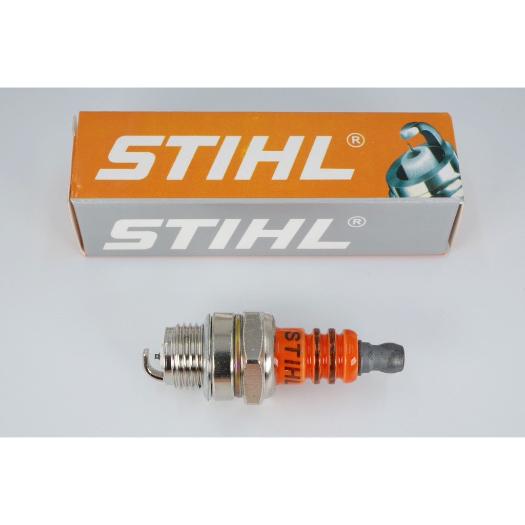หัวเทียน เครื่องตัดหญ้า เครื่องพ่นยา เลื่อยยนต์ 2 จังหวะ อย่างดี STIHL สีส้ม ใช้แทนรุ่น BM6A L7T ...