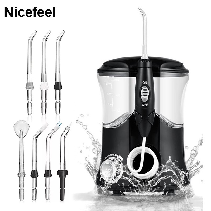 Nicefeel Black Eletric Oral Irrigator Water Pulse Flosser Dental Jet ...