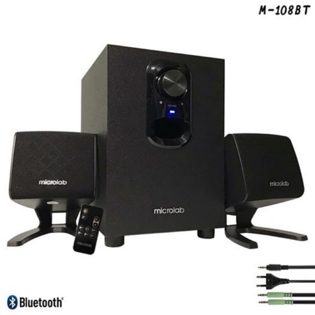 Microlab M-108BT ลำโพงบลูทูธ 2.1 กำลังขับ 11 วัตต์ - สีดำ | Shopee Thailand