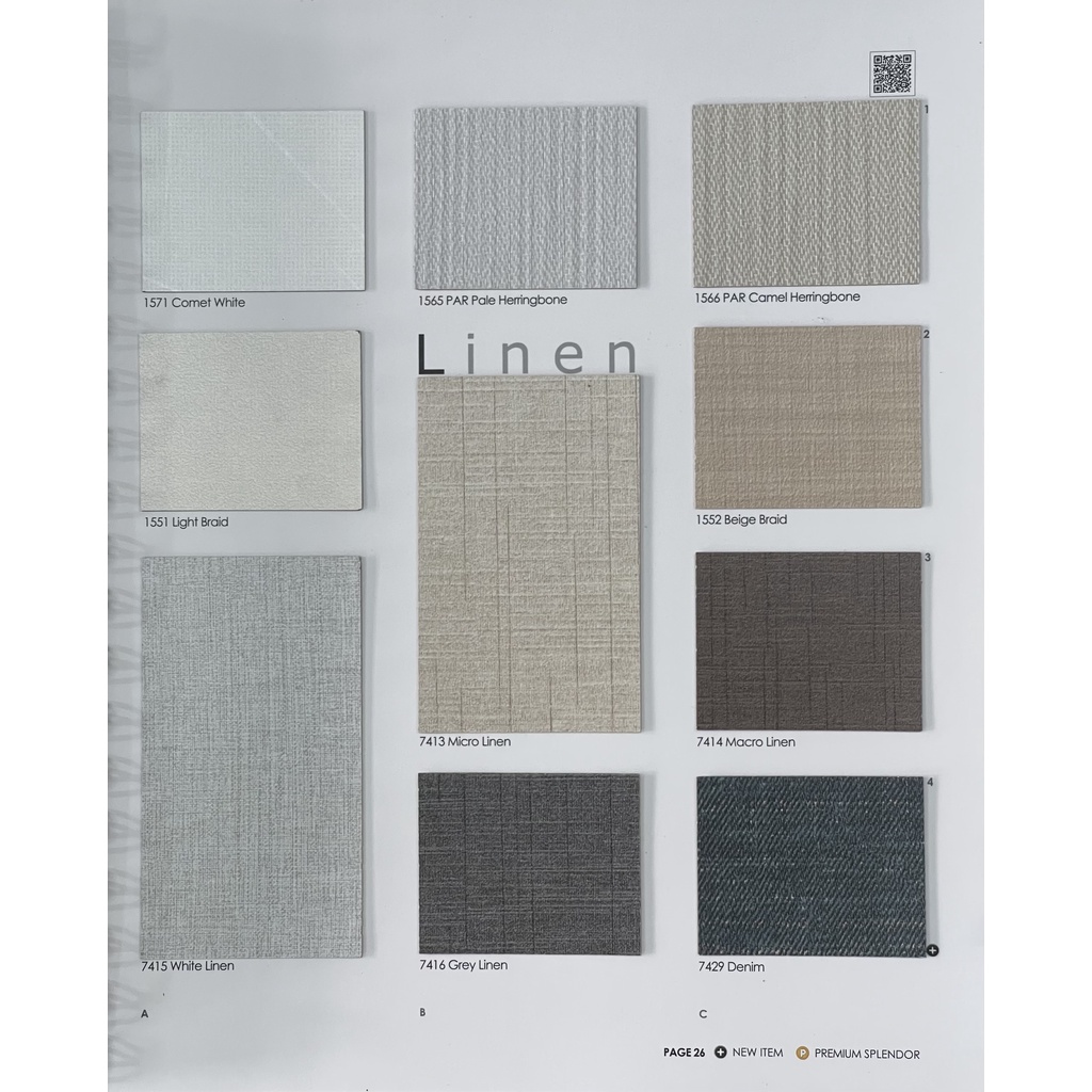 แผ่นลามิเนต Splendor ลายผ้า Linen (Page 26) ขนาด 120 x 240 ซม. หนา 0.8 ...