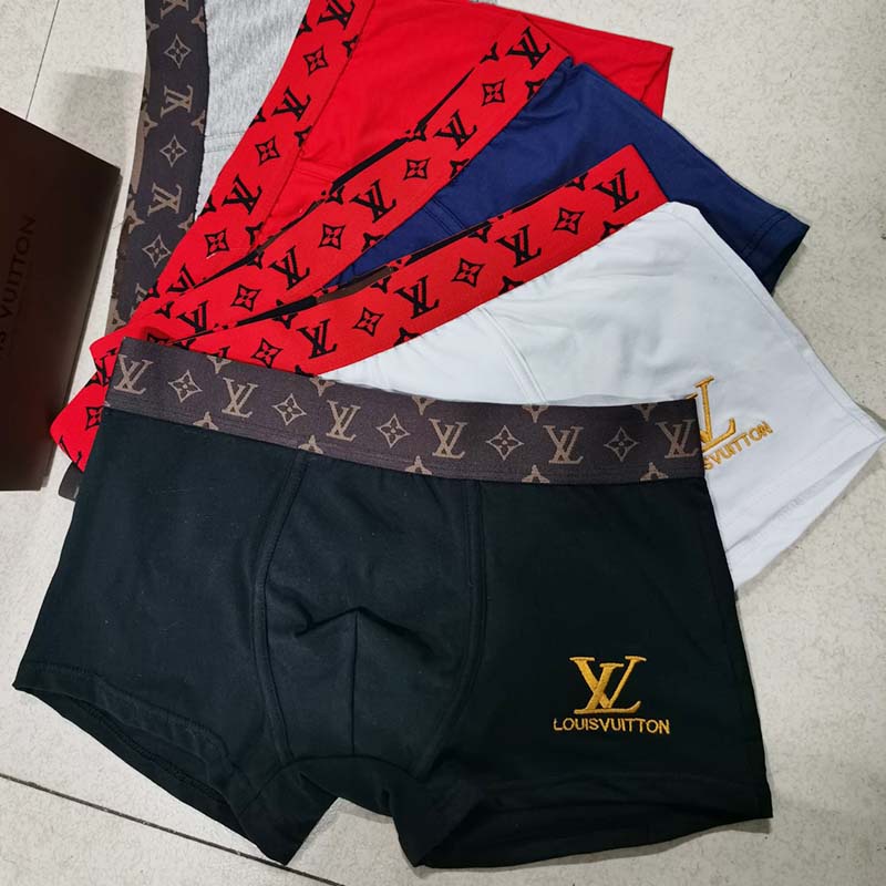 L-V' กางเกงในชายผ้าฝ้ายไม่ทำเครื่องหมาย Antibacterial Plus Size Boxer ...