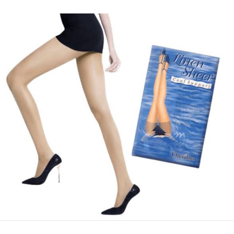 Cherilon Linen Sheer Support ถุงน่องเชอรีล่อน เนื้อลินินเชียร์ (NSA-CLICS) เรียวขาสวย บางกระชับ ...
