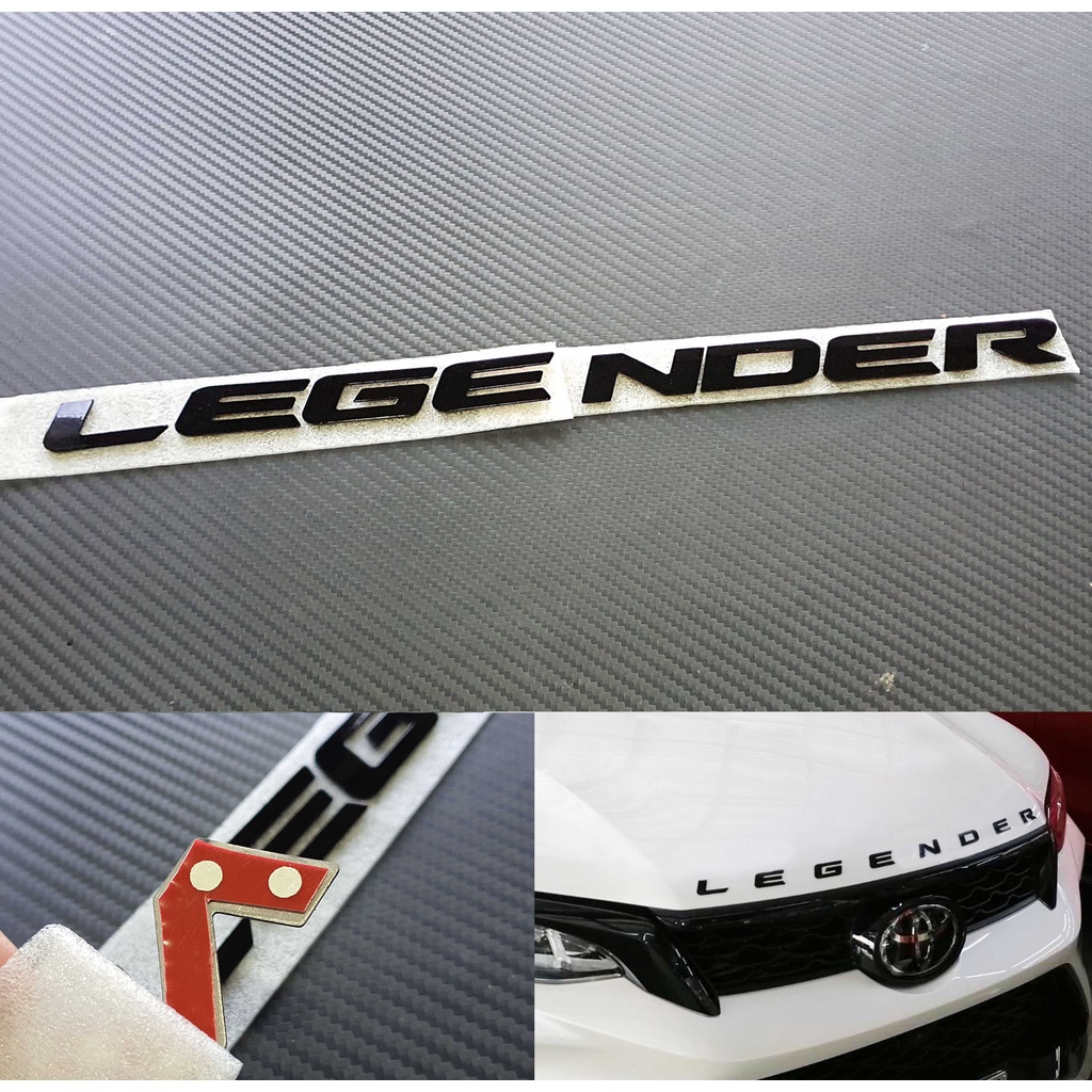 logo ติดฝากระโปรงหน้า Legender งานอลมิเนียม พ่นสีอย่างดี มาพร้อมกาวสอง ...