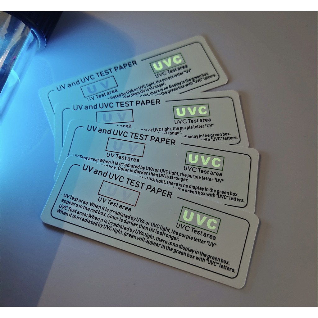 Uvc/uv Tester Card Ultraviolet PVC Reusable UVC Light โคมไฟ Sun ...