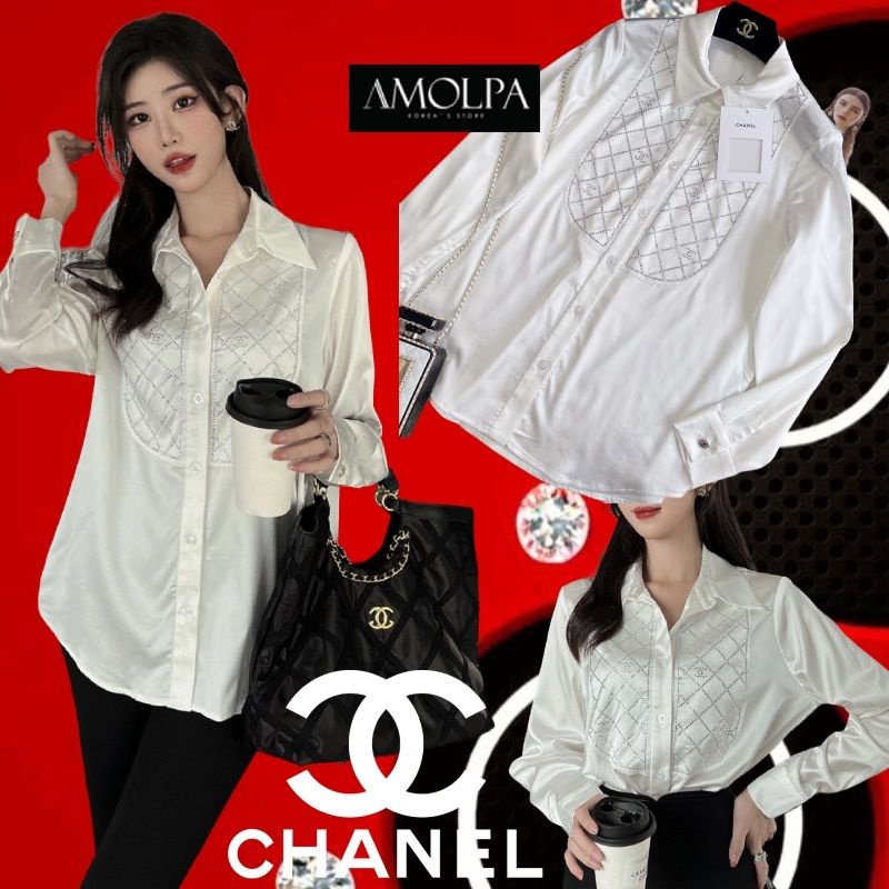 SHIRT CHANEL DIAMOND SILK 2022S | Shopee Thailand