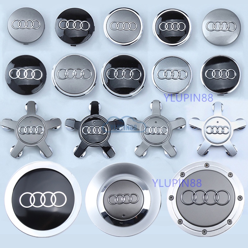 รถศูนย์ล้อฝาครอบ Auto Badge Sport Rim ล้อ Hub Cap อุปกรณ์เสริมสําหรับ Audi TT A1 A3 Q3 Q5 Q5L Q7 ...