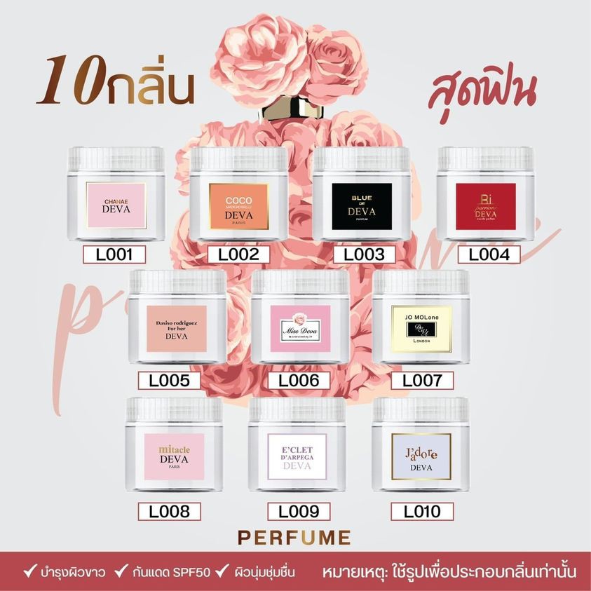 **มีให้เลือก 10 กลิ่น** โลชั่นน้ำหอม ตัวดังในติ๊กต่อก DEVA perfume body lotion หอมเทียบเท่า ...