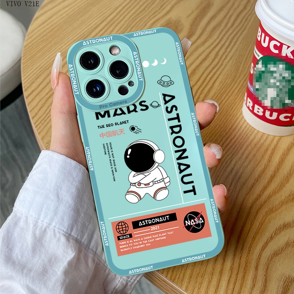 VIVO V21E V21 V20 S1 SE Pro 5G 2021 เคสวีโว่ สำหรับ Case Astronaut เคส ...