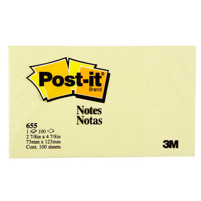 โพสต์-อิท โน้ต 655 3x5นิ้ว สีเหลือง (100แผ่น) Post-It Note 655 3x5 Inch ...