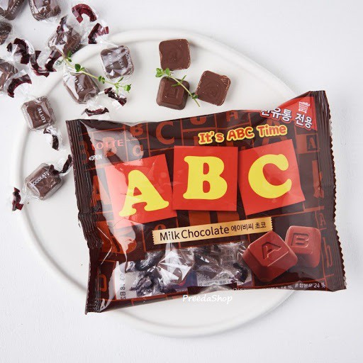 LOTTE ABC Milk Chocolate ช็อกโกแลต รูป เอ บี ซี ช็อกโกแลตนม จากเกาหลี ...