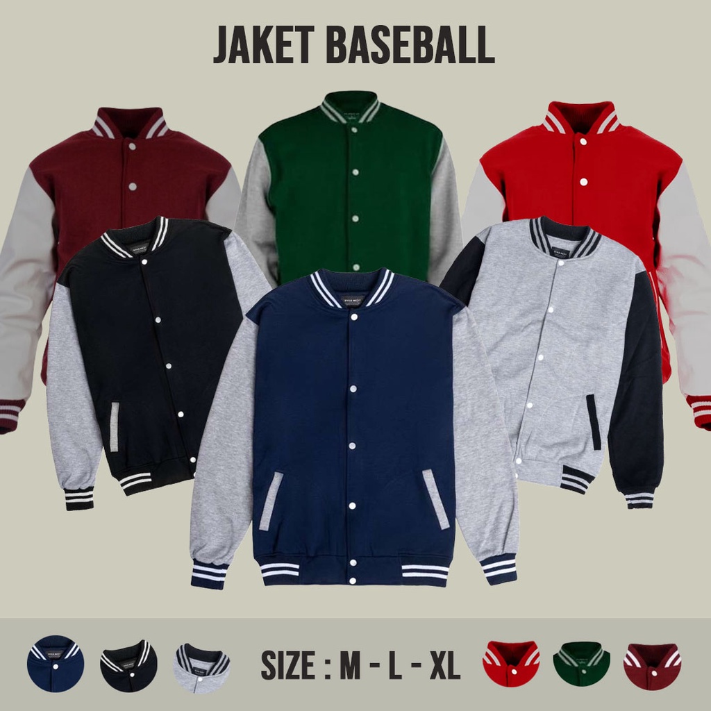 COOL BANDUNG FASHION MEN WOMEN VARSITY BASEBALL JACKET | Shopee Thailand
