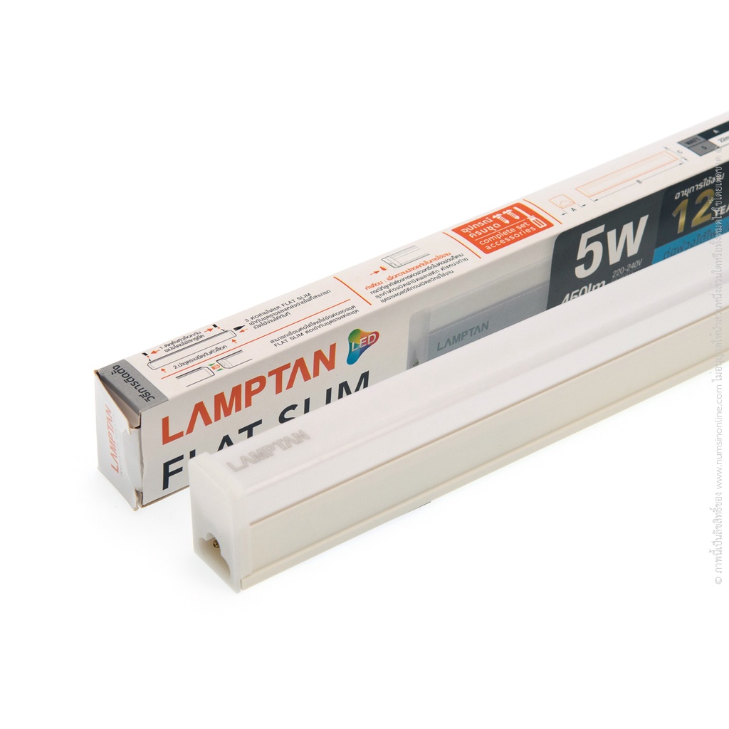 ขาอิเล็ค LED-BATTEN 5W LAMPTAN รุ่น FLAT SLIM (Daylight) | Shopee Thailand