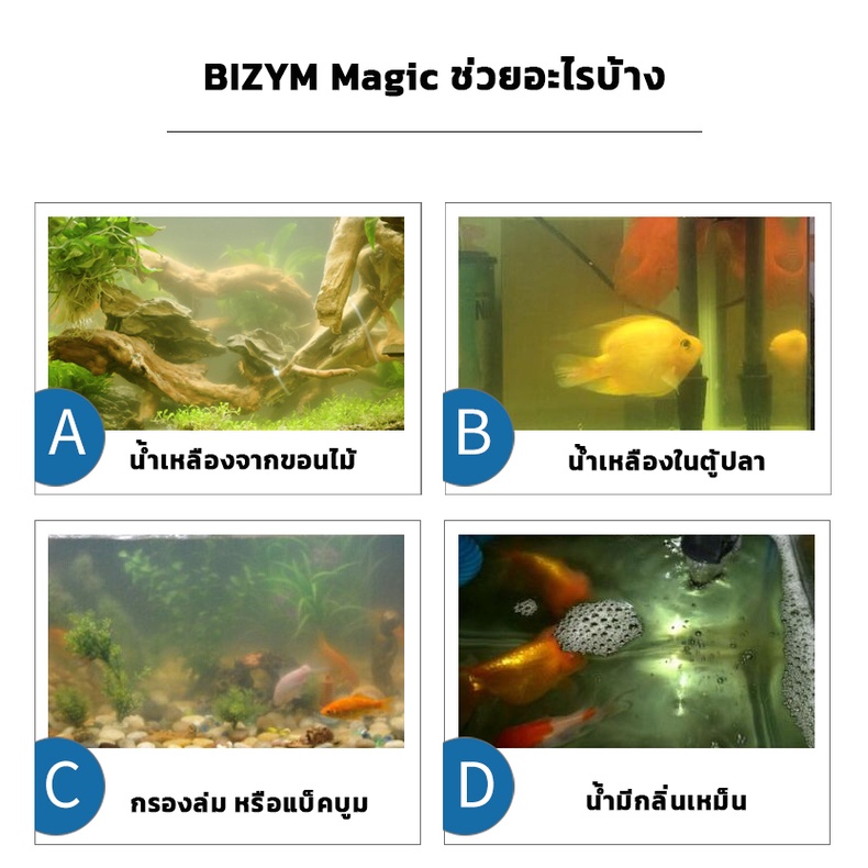 BIOZYM MAGIC Water Purifier วัสดุกรอง ดูดสี ดูดกลิ่น และแอมโมเนีย ช่วย ...