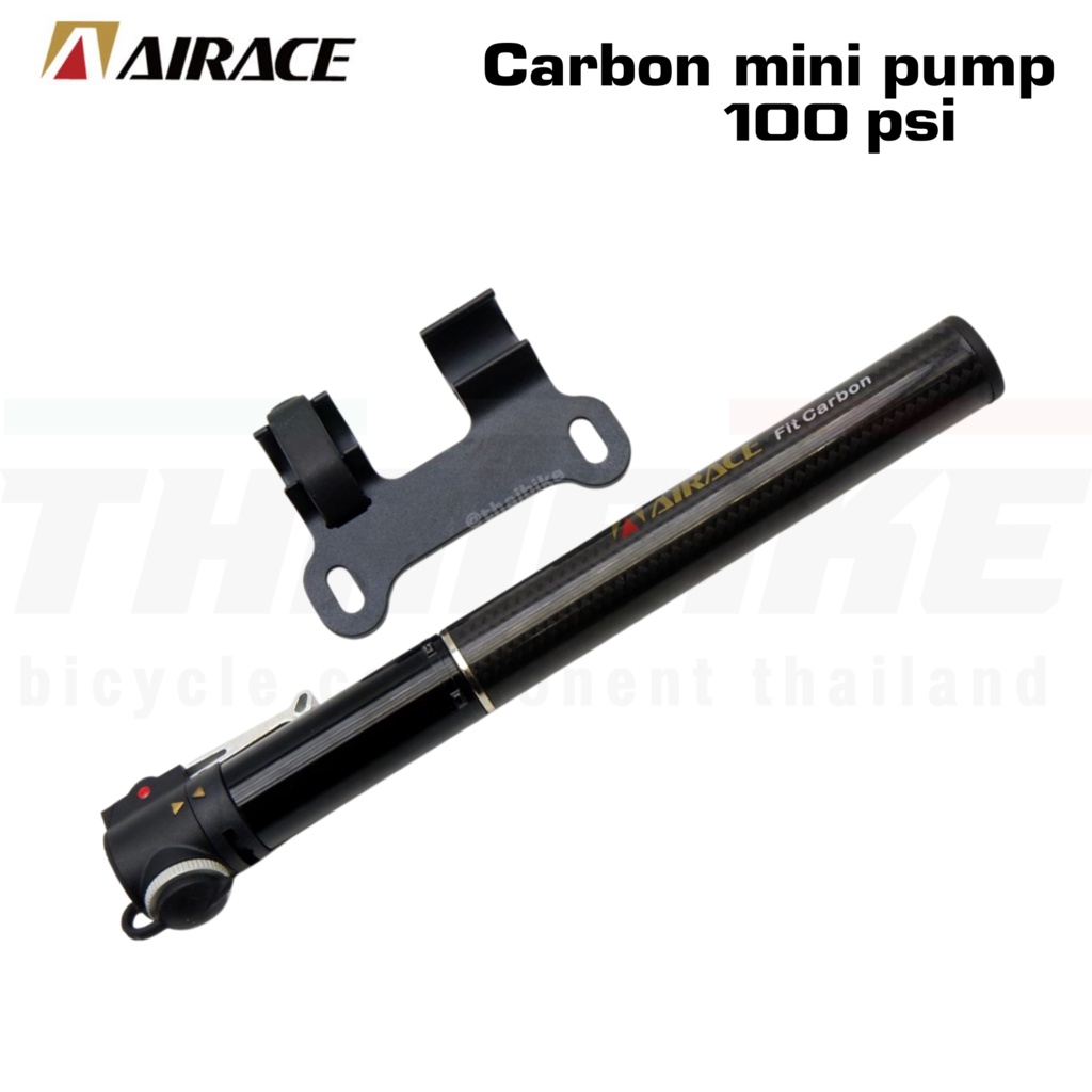 สูบจักรยานพกพา Airace Fit Carbon mini pump สูบได้สองหัว 100 psi (7 bar ...