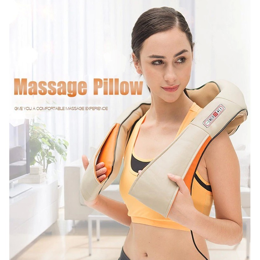 Rbb เครื่องไฟฟ้า2in1มีสาย รุ่น 6ปุ่มสั่งการทำงาน ชนิดเป้ไขว้หลัง นวดต้นคอหลังและไหล่ แบบมีสาย ...