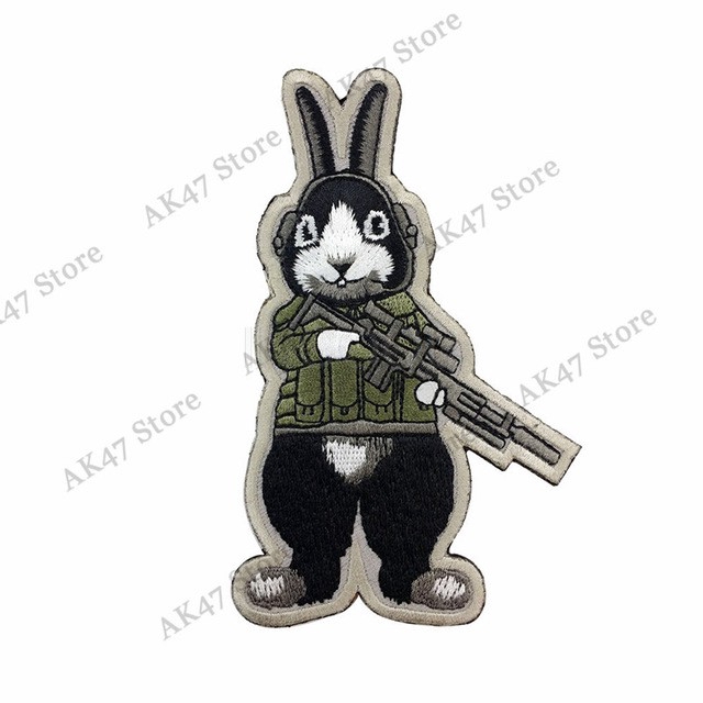 Animal head patch tactical patch badge armband feather shark rabbit ...