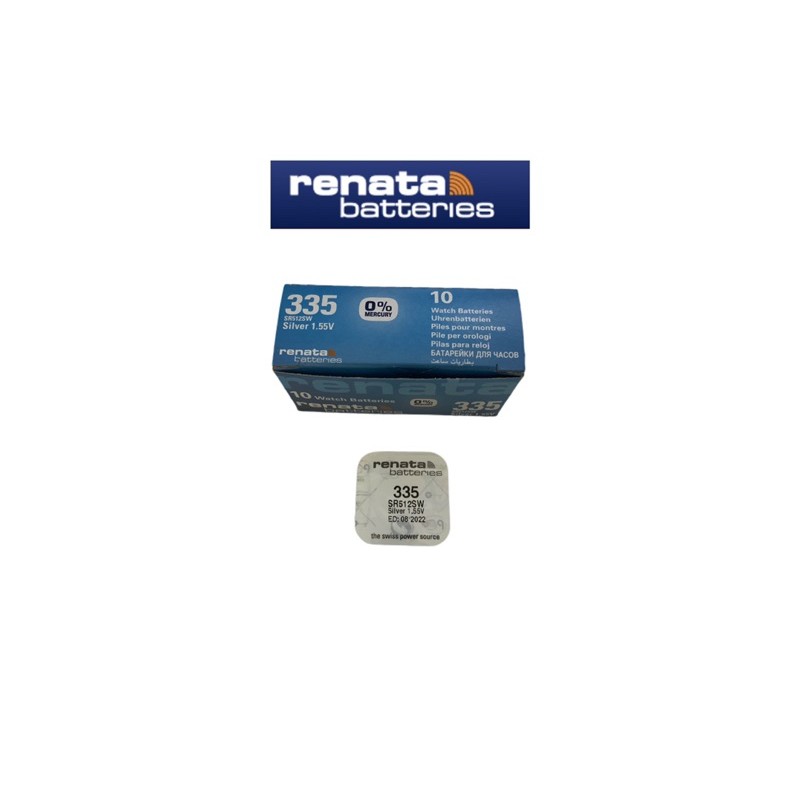 ถ่านนาฬิกา ถ่านกระดุม Renata 335 (SR512SW) Watch Batteries Silver Oxide ...