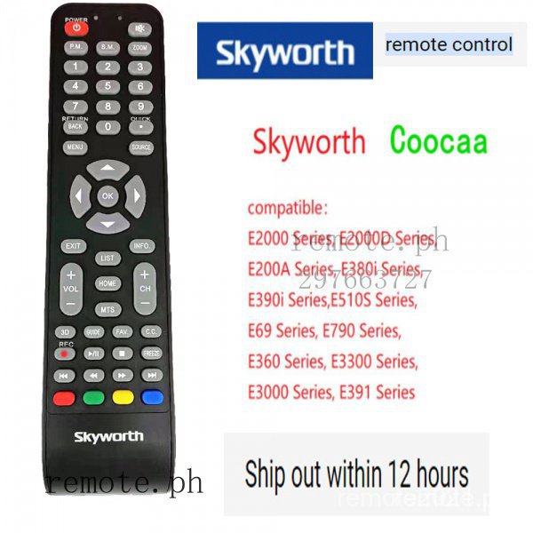 รีโมทคอนโทรลสมาร์ททีวี Skyworth สากล ดีไซน์เก่า (E2000 Series, E2000D Series, E200A Series ...