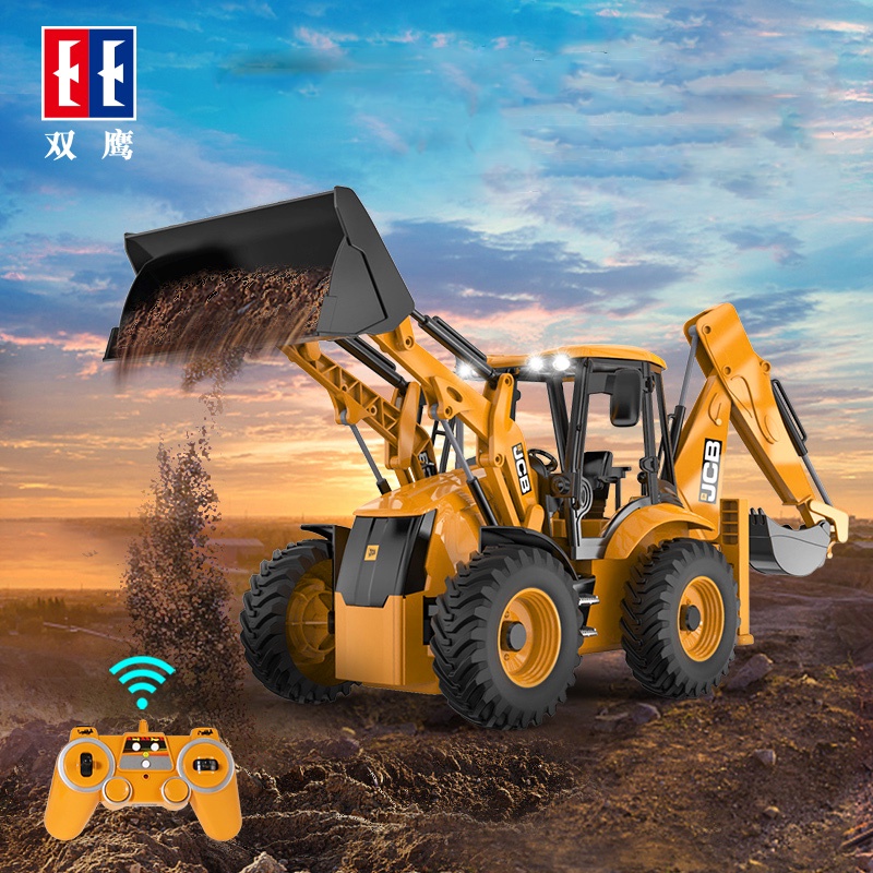 Crazy DealDouble E589 รีโมทคอนโทรล RC Excavator JCB Backhoe Loader 1/20 ...