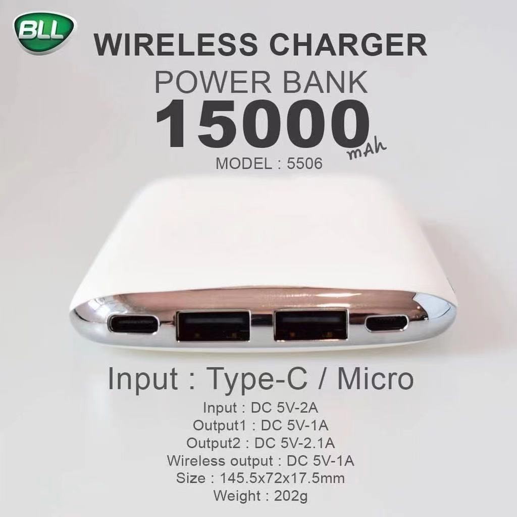 BLL 5506 WIRELESS POWERBANK 15000mAh | Shopee Thailand