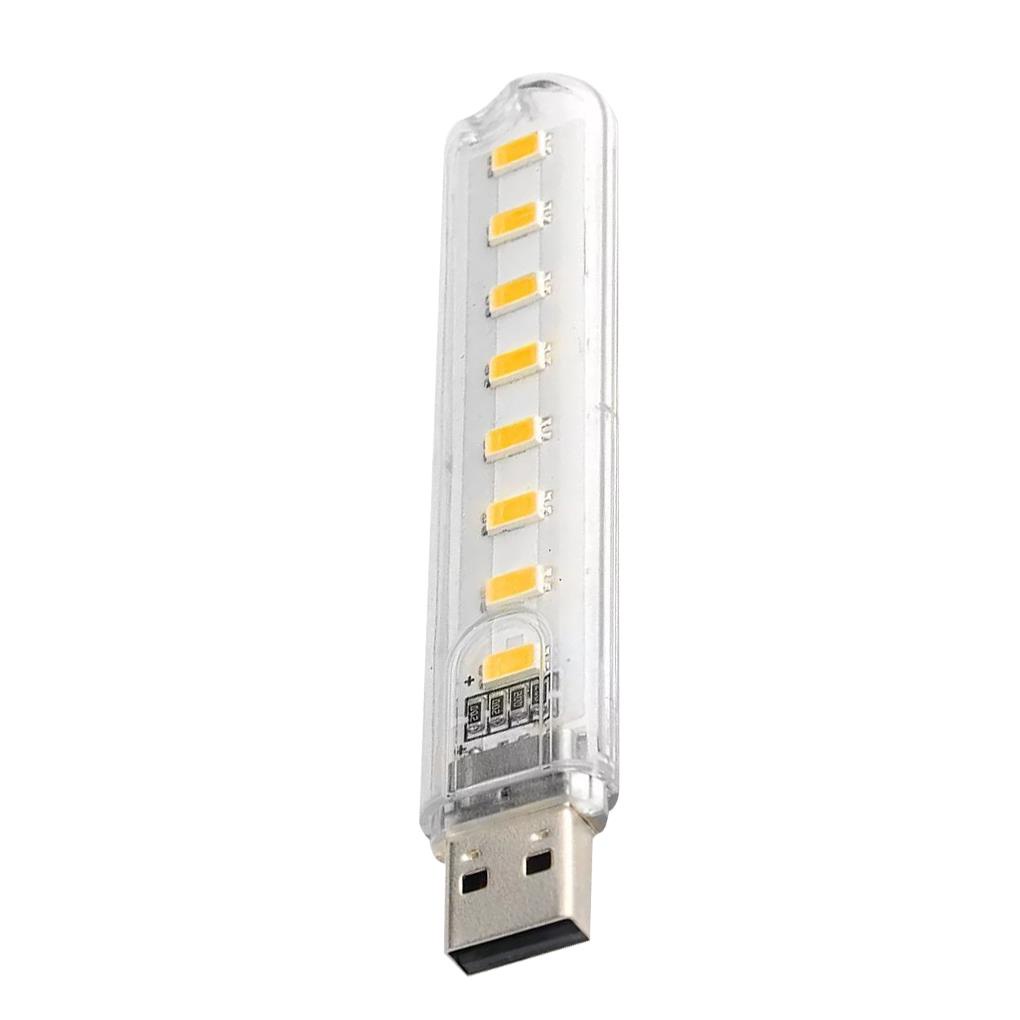 โคมไฟกลางคืน LED 8 ดวง 200LM 3000K/7000K ชาร์จได้ แสงสีขาว | Shopee Thailand