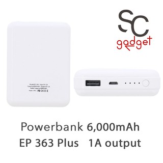 แบตสำรอง พาวเวอร์แบ้ง E&P POWER BANK 6000 MAH 1 X USB-A / EP-363 PLUS ...