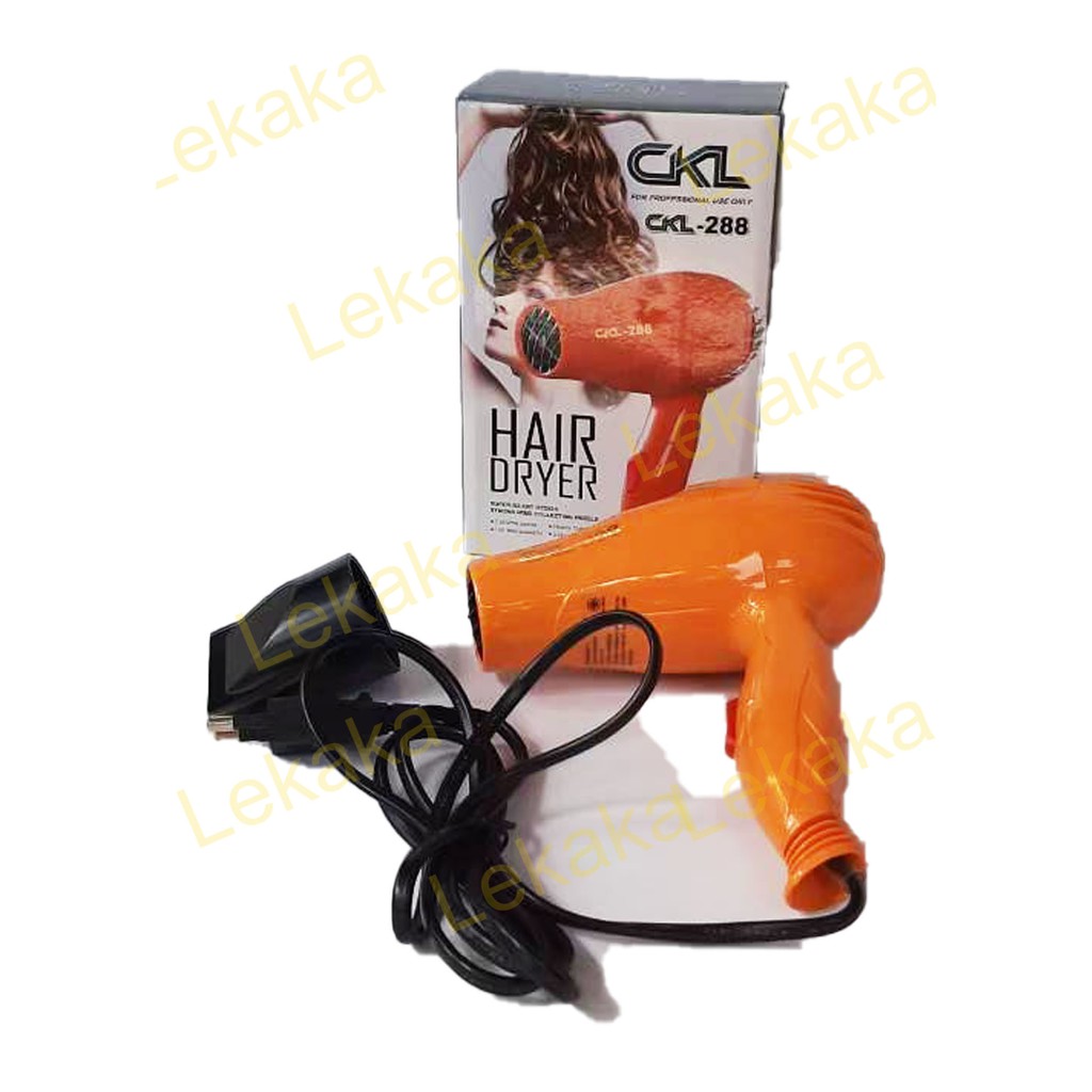ไดร์เป่าผม CKL-288 1200 W ปรับความแรงลม 2 ระดับ ขนาดเล็กกระทัดรัด สามารถพับเก็บได้ | Shopee Thailand