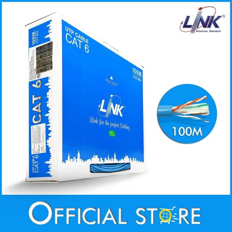 LINK US-9106Out-1 CAT6 UTP (250 MHz) ความยาว 100 เมตร/กล่อง | Shopee ...