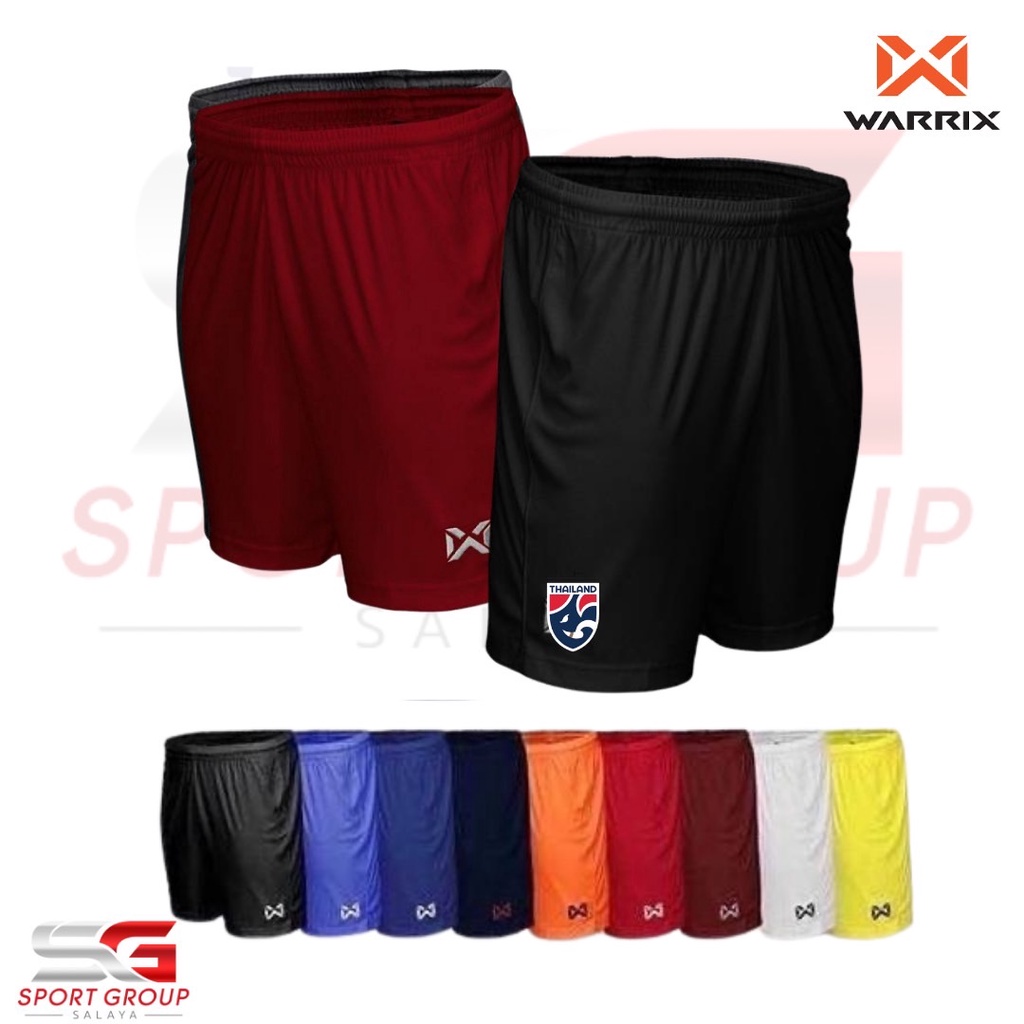 WARRIX กางเกงฟุตบอลขาสั้นสีล้วน โลโก้ทีมชาติไทย WARRIXรุ่น WA-FBA009 ( WP-1509 ) | Shopee Thailand