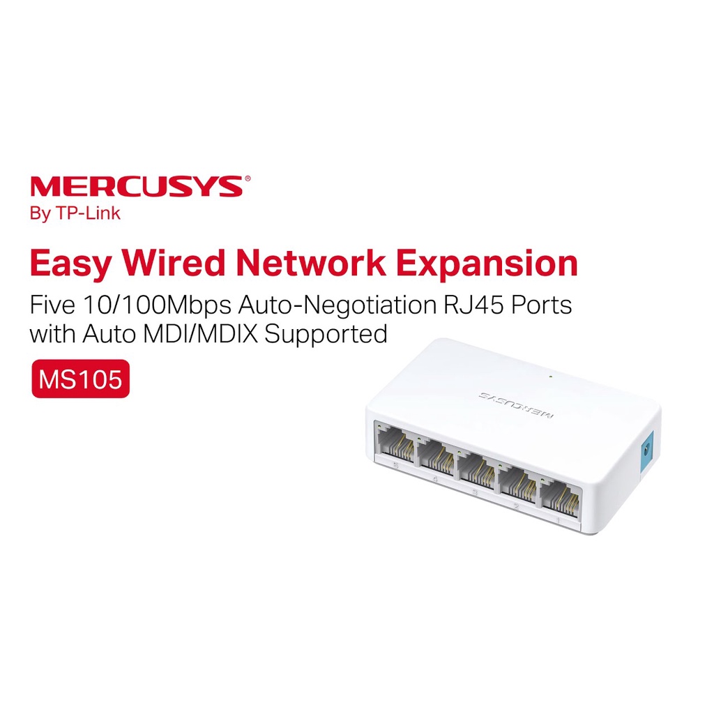 MERCUSYS 5-Port 10/100Mbps Desktop Switch (MS105) | Shopee Thailand