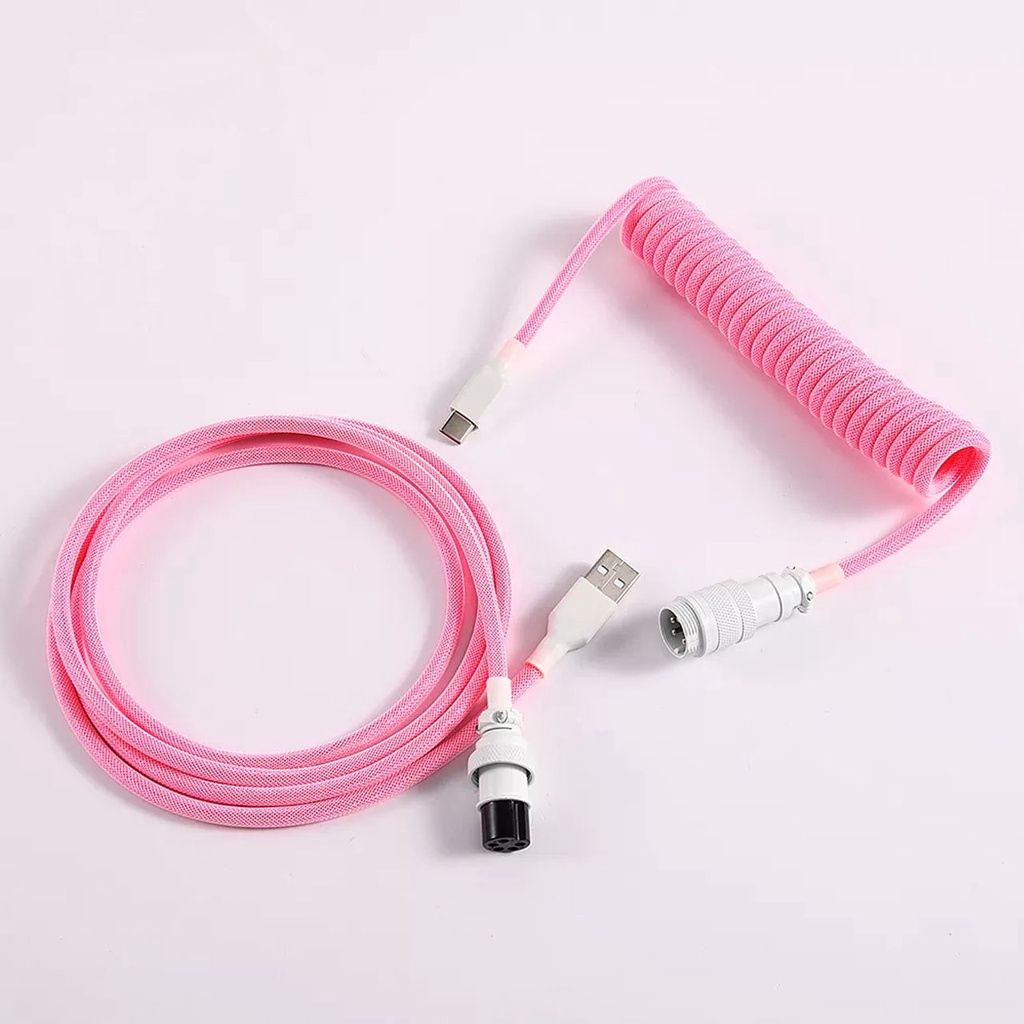 Coil Cable สายถัก สายคีย์บอร์ด CUSTOM MECHANICAL KEYBOARD USB-C 5PIN ...
