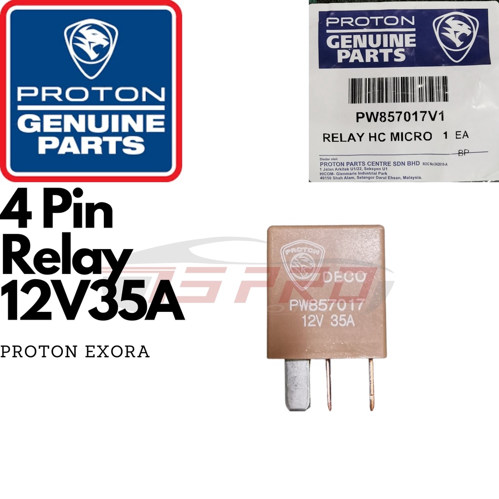 Pw857017V1 [1biji] Proton Exora Brown Coklat Relay Deco 4pin 12V 35A ...