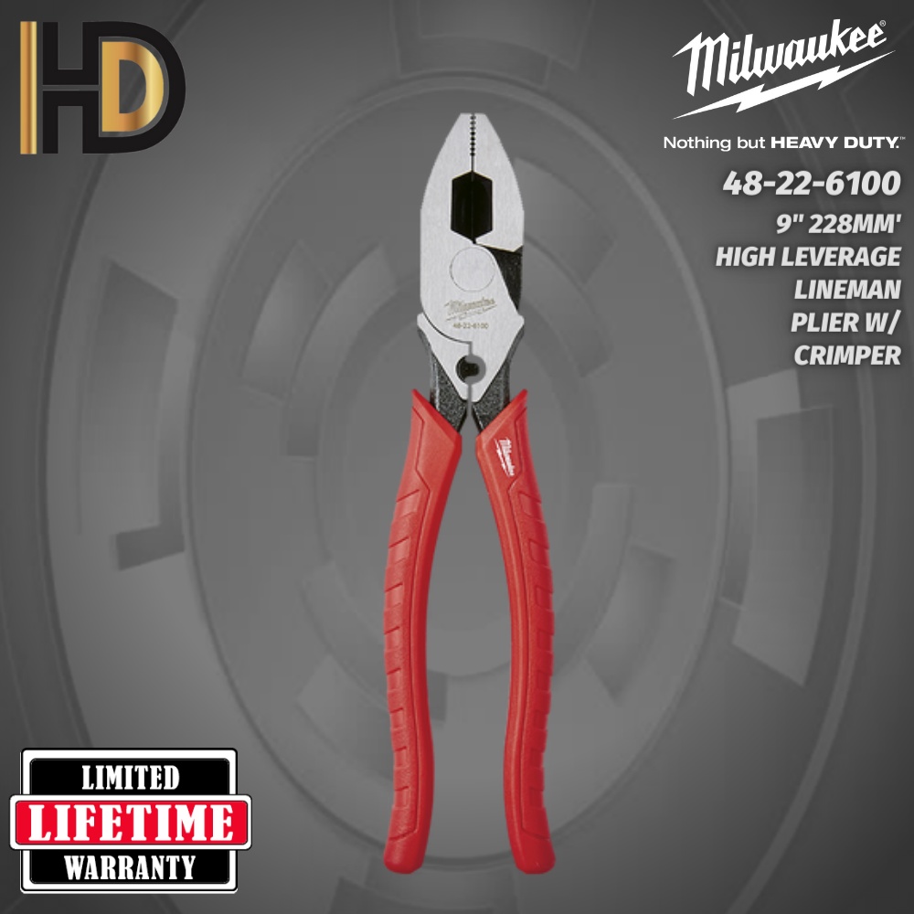 Milwaukee High Leverage Lineman คีมตัดรวม / 8" 228MM คีม / 48-22-6100 ...
