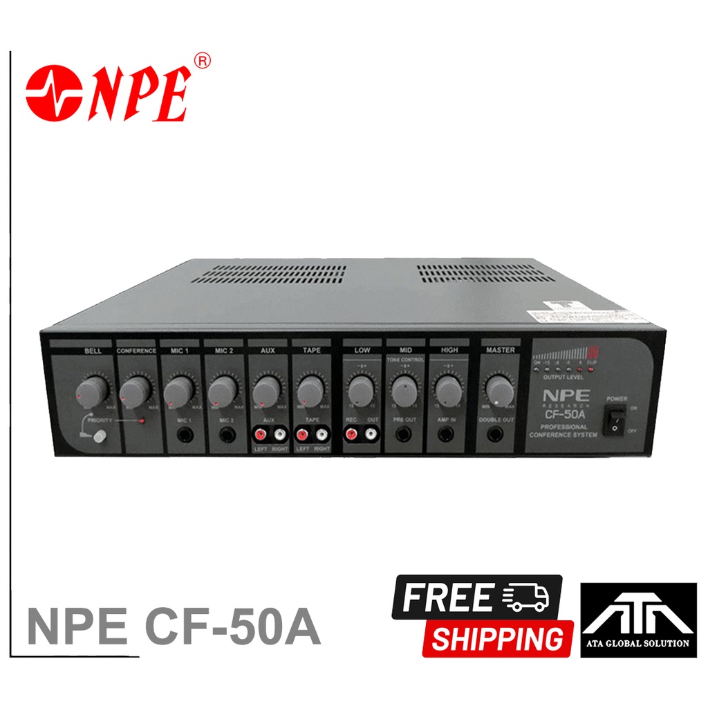 NPE CF-50A แอมป์ชุดไมค์ประชุม เครื่องเสียงห้องประชุม เครื่องเสียงไมค์ประชุม CF50A แอมป์ขยายไมค์ ...