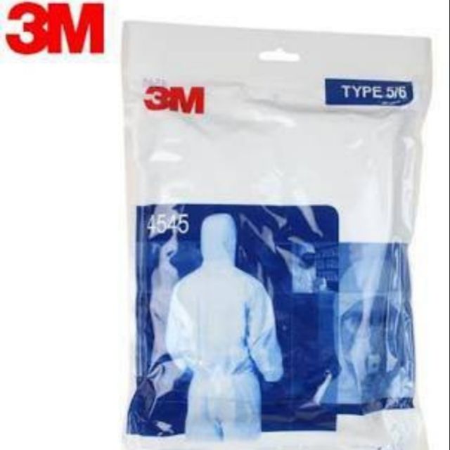 ชุดป้องกันสารเคมี 3m 4545 มี EN 14126 | Shopee Thailand