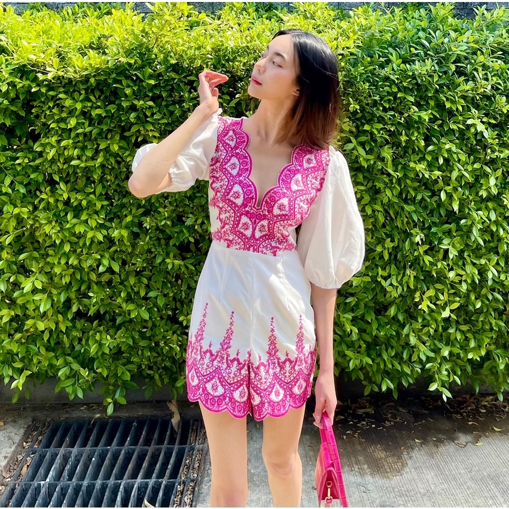 Sale! - Hey Rosie The Label - Miel Playsuits ปัก ชมพู( 1890 เหลือ 1250 ...