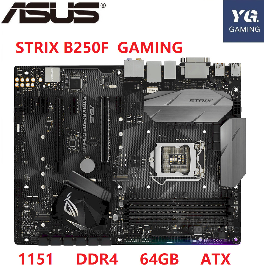 ใช้ ROG STRIX B250F GAMING ใช้เมนบอร์ดเดสก์ท็อป Intel LGA1151 b250 ...
