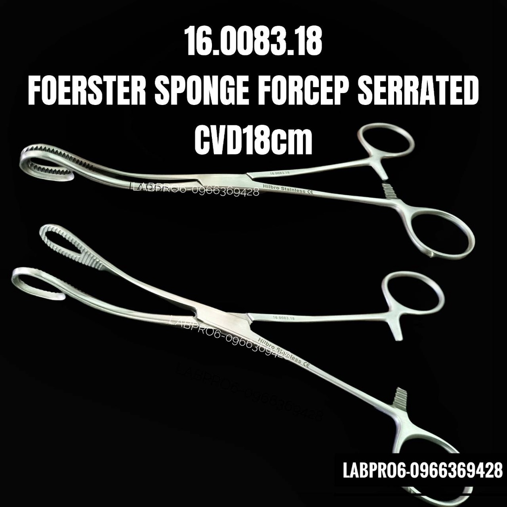 FOERSTER SPONGE FORCEP SERRATED คีบขากรรไกร คีบสำลี คีมหนีบสำลี กรรไกร ...