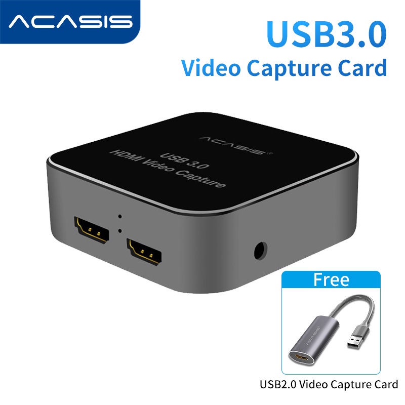 Acasis 4K 60HZ USB 3.0 60FPS วิดีโอเกมคอนโซลจับภาพการ์ดแปลง HDMI เป็น USB สตรีมมิ่ง สําหรับ XBOX ...